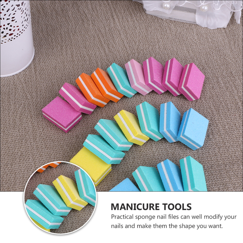 10PCS buffer for nails Four Sided Nail File Nail Smoothing Block Polish ...