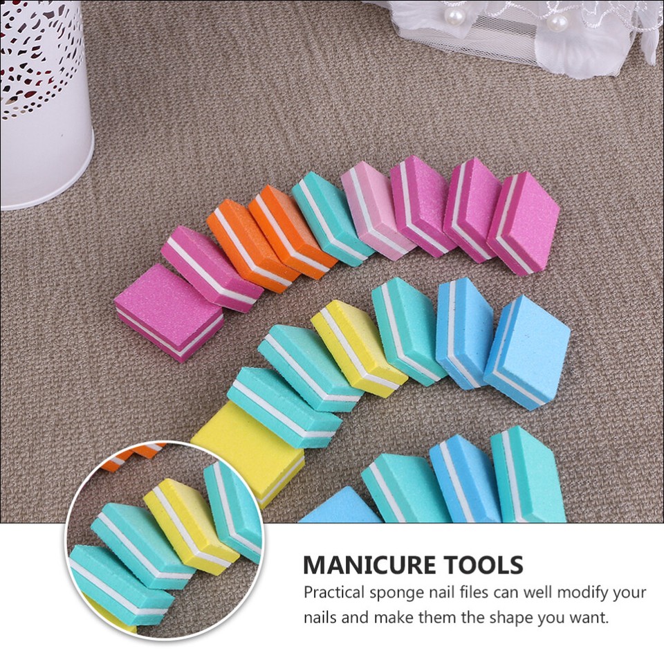 10PCS buffer for nails Four Sided Nail File Nail Smoothing Block Polish ...