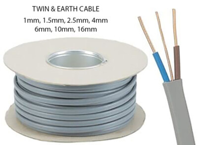 Twin and Earth Electrical Cable 6242Y T&E Lights Sockets Cooker Shower ...