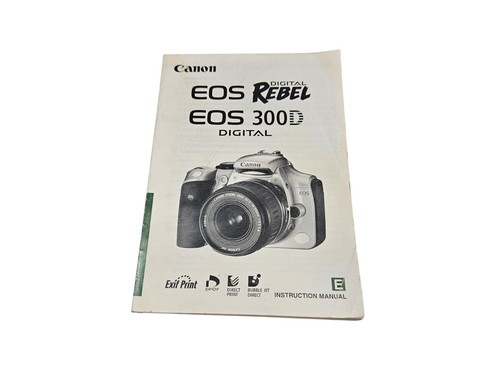 Canon EOS Digital Rebel / EOS 300D Digital Instruction Manual ONLY | eBay