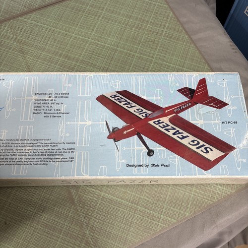 Sig Fazer R/C Model Airplane Kit, Vintage Balsa Wood Model Airplane Kit ...