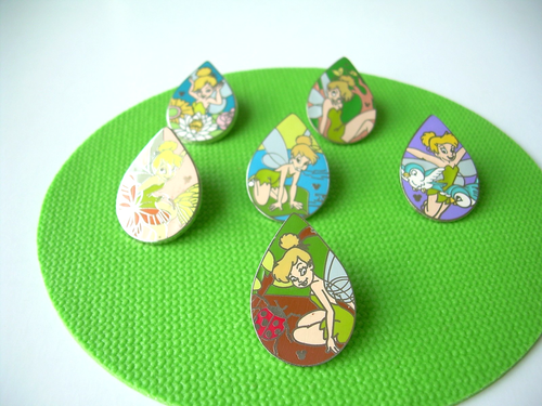 DISNEY TINKERBELL TEAR DROP HIDDEN MICKEY SET OF 6 PINS | eBay