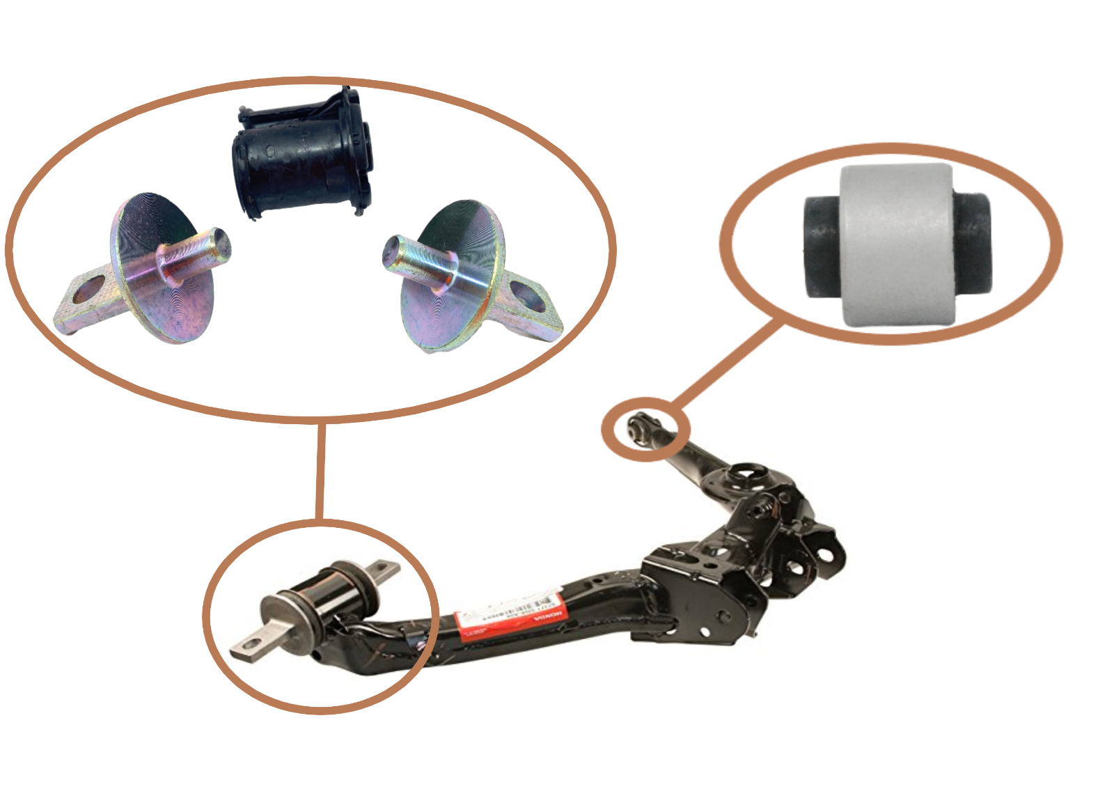 2002 Honda Civic Rear Trailing Arm Bushings Kit For Febest 52370-S5A ...