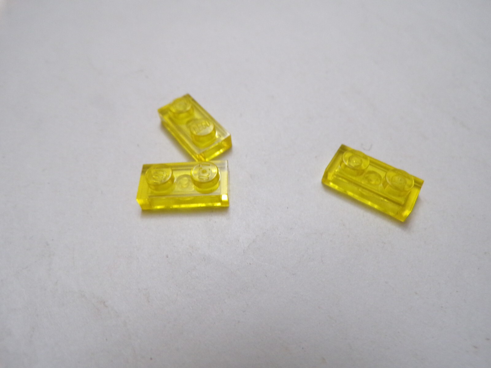 Lego Lot Of 3 Translucent Yellow 1x2 Plates, 6225 3023 (028-252) | eBay