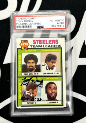 1978 Topps Tony Dungy Rookie RC signed card #19 Autographed Auto PSA ...