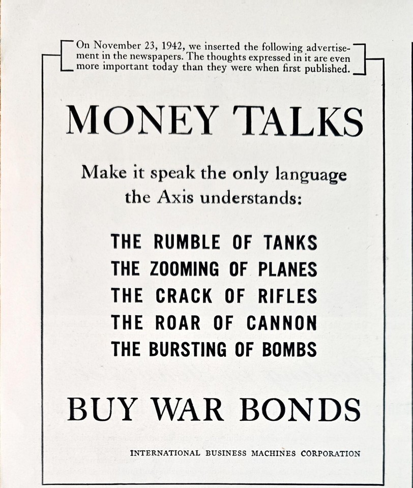1944-WWII-Vintage Print Ad-BUY WAR BONDS-Money Talks-Tanks-Planes ...