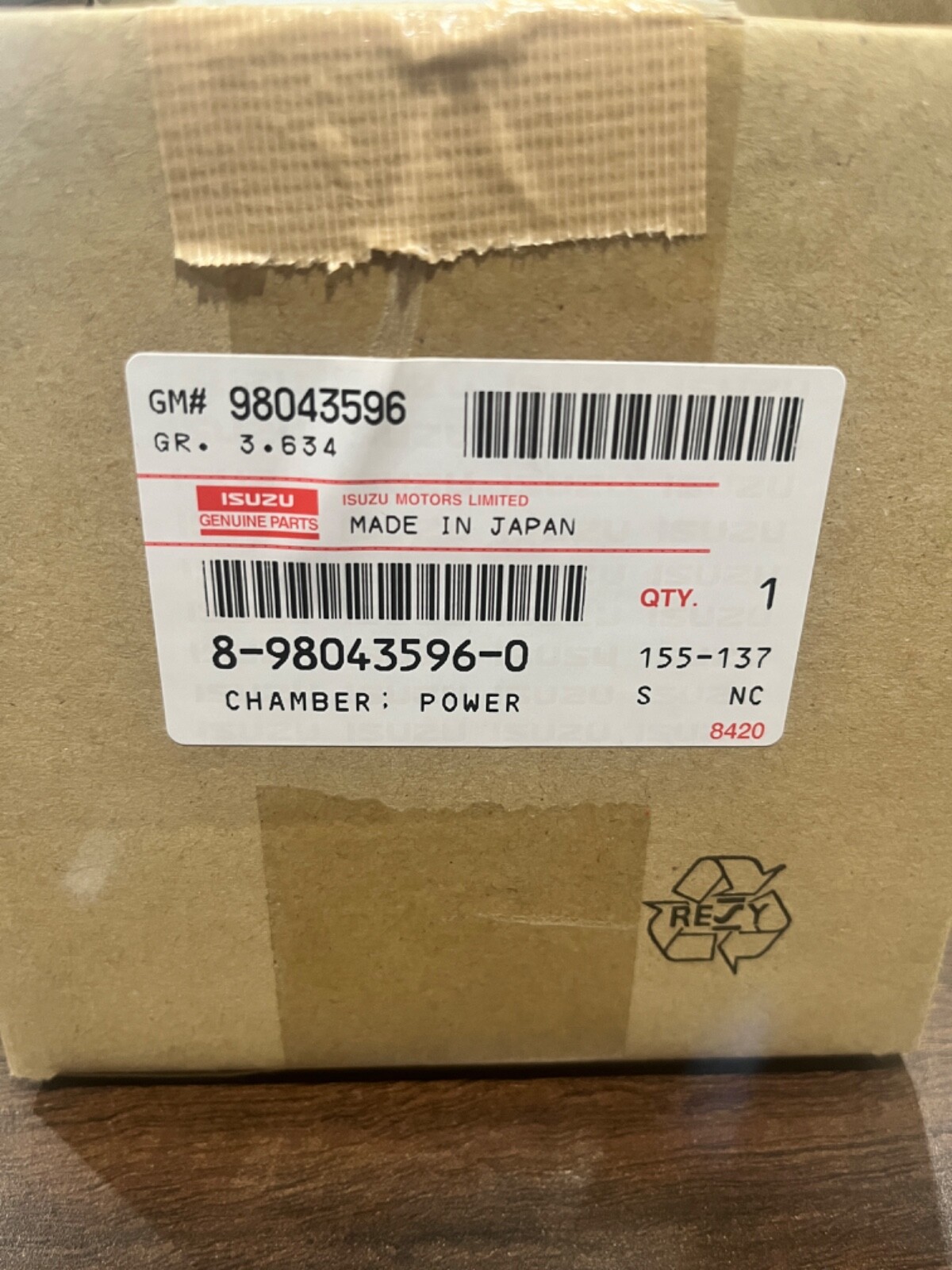 8-98043596-0 Isuzu Chamber power , New Genuine OEM Part | eBay