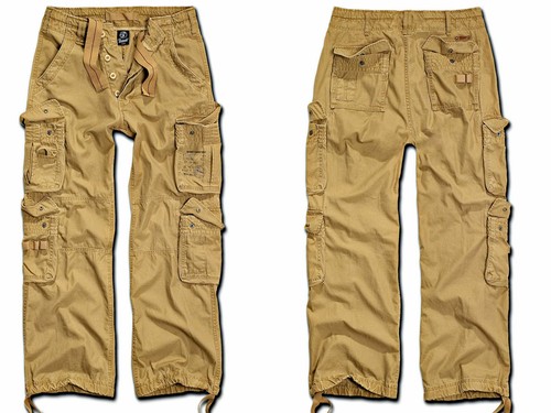 Brandit Herren Cargo Hose Pure Vintage FVSJ Trousers Cargohose Army Neu ...