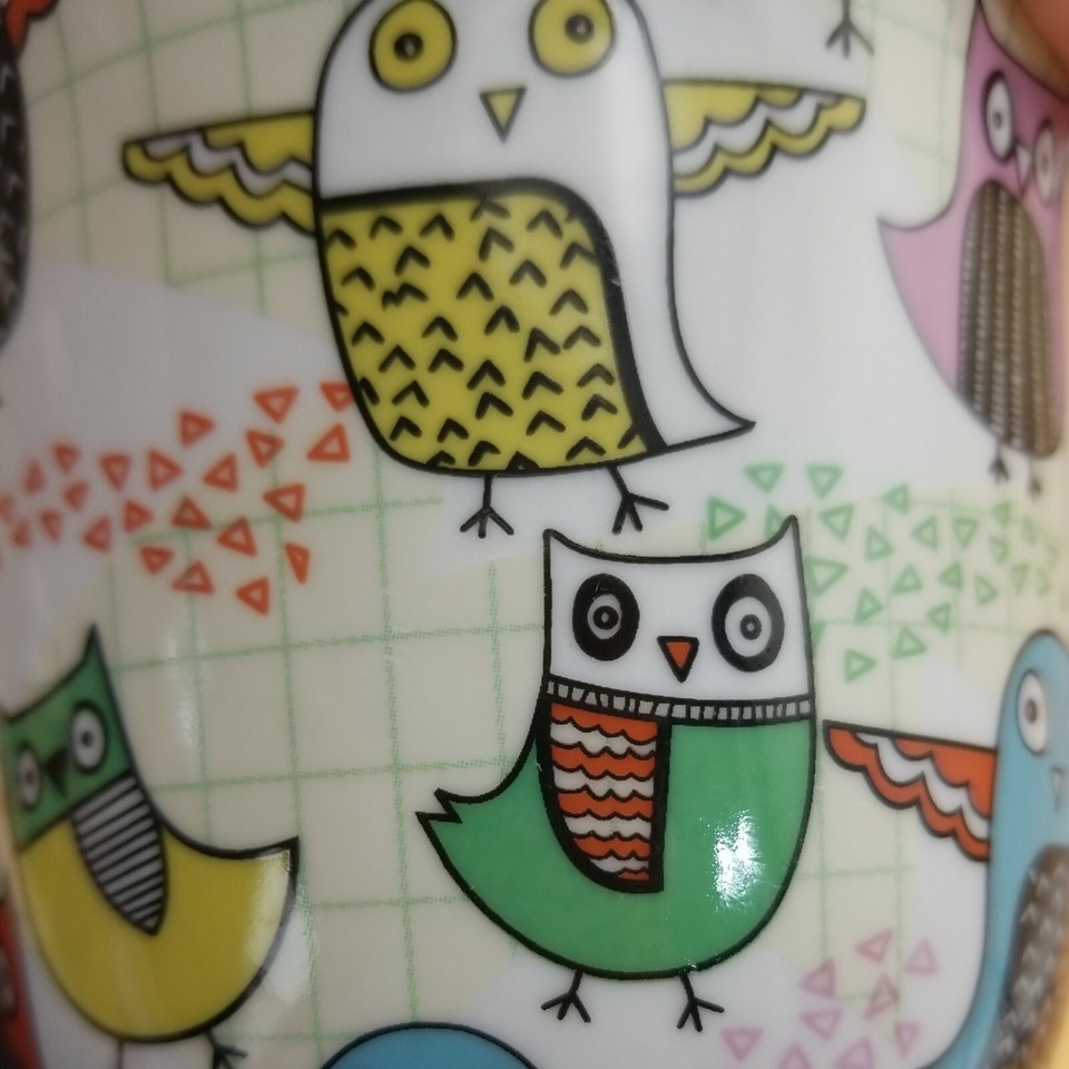 CREATIVE TOPS LTD. 14 fl.oz. Coffee Mug / Tea Mug pattern OWLS Modern ...