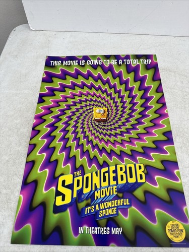 SPONGEBOB THE MOVIE - 13"x19" Original Promo Movie Poster SDCC 2019 ...