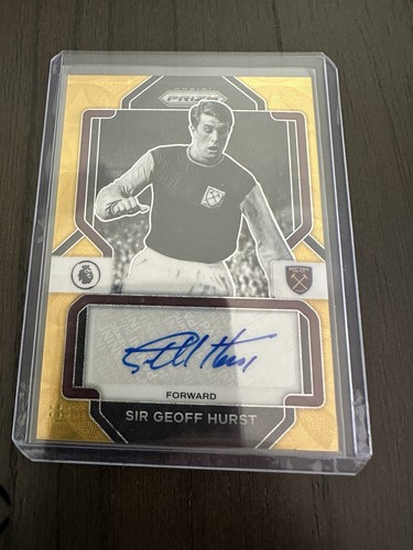 2022-23 Prizm EPL SIR GEOFF HURST Gold Choice Prizm Auto Autograph #6/ ...