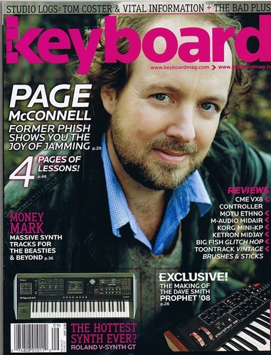 2007 Keyboard Magazine NO LABEL, PROPHET 08, Dave Smith, Roland V-Synth ...