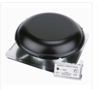 Attic Fan 1500 CFM Power Roof Mount Fan Black #53847 by Air Vent Inc ...