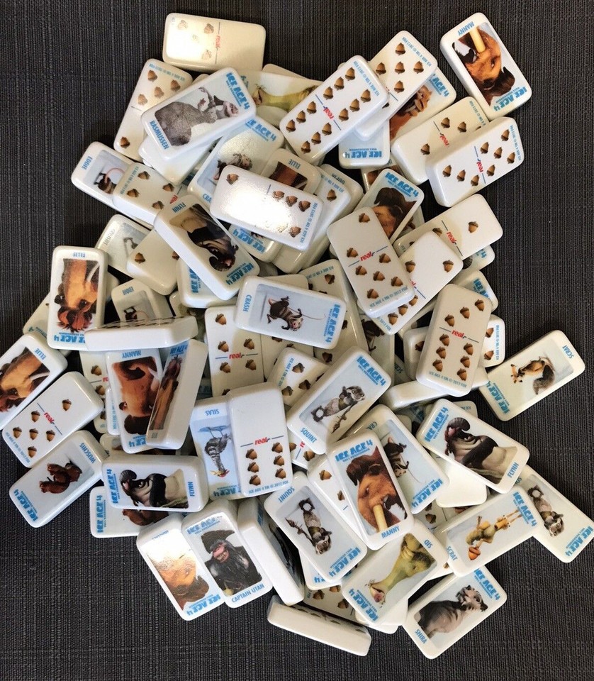 100 Ice Age 4 Real Domino Fieber Dominosteine, alle Steine ausgepackt ...