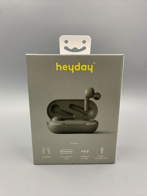 HeyDay True Wireless Earbuds Kit w/ USB-C Charge Cable - Gray BRAND NEW ...