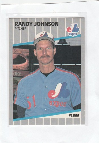 Randy Johnson rookie card 1989 Fleer #381 Rc hof | eBay