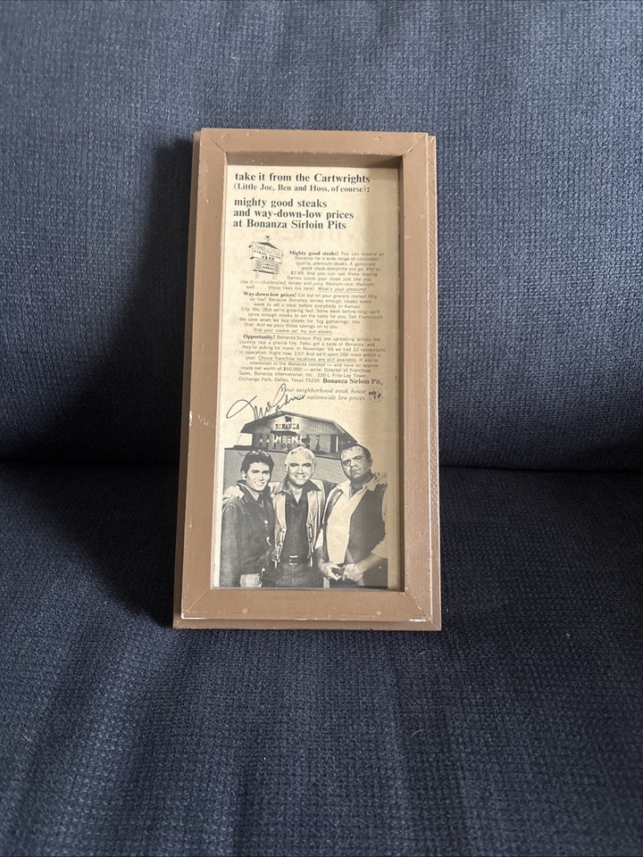 BONANZA Sirloin Pits Framed Autographed Photo - Signed by Michael ...