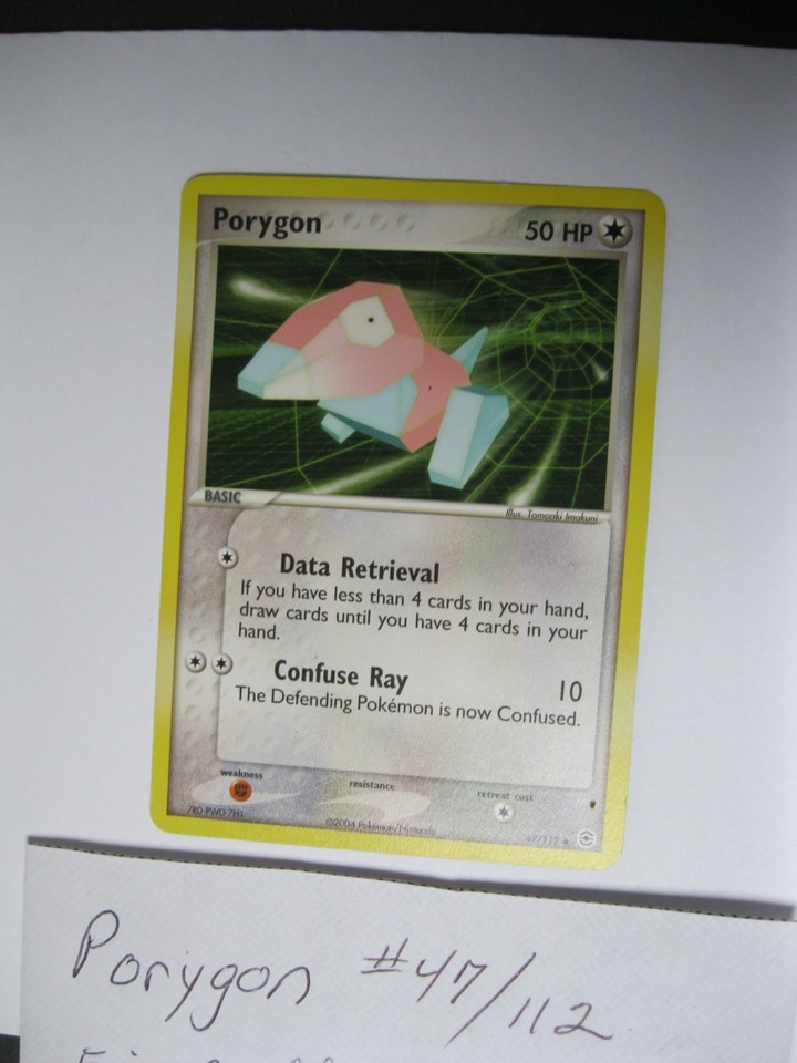 PORYGON # 47/112 FIRE RED & LEAF GREEN-UNCOMMON 50 HP MINT ! 2004 ...