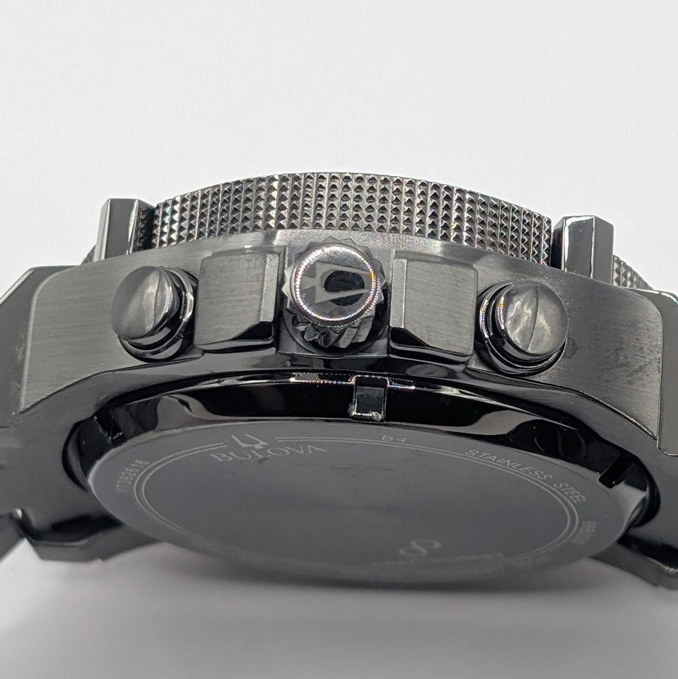 Bulova Precisionist 98B229 Men's Chronograph Watch Tested Rare Gray ...
