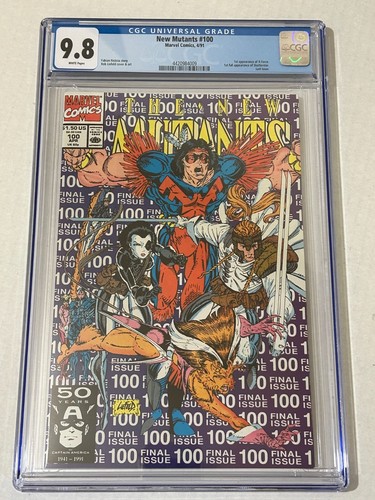 New Mutants # 100 (4/91) CGC Graded Copper Age Comic Book 9.8 NM/M 1st ...