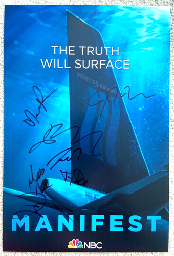 MANIFEST CAST SIGNED 12X18 POSTER PHOTO MELISSA ROXBURGH JOSH DALLAS +5 ...