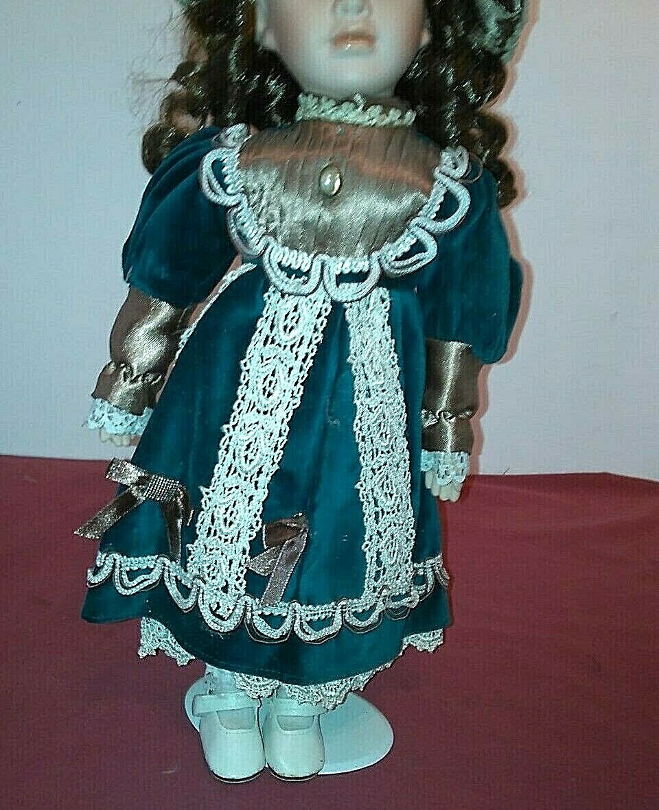 Porcelain Doll Green Velvet Dress at Beth Anker blog