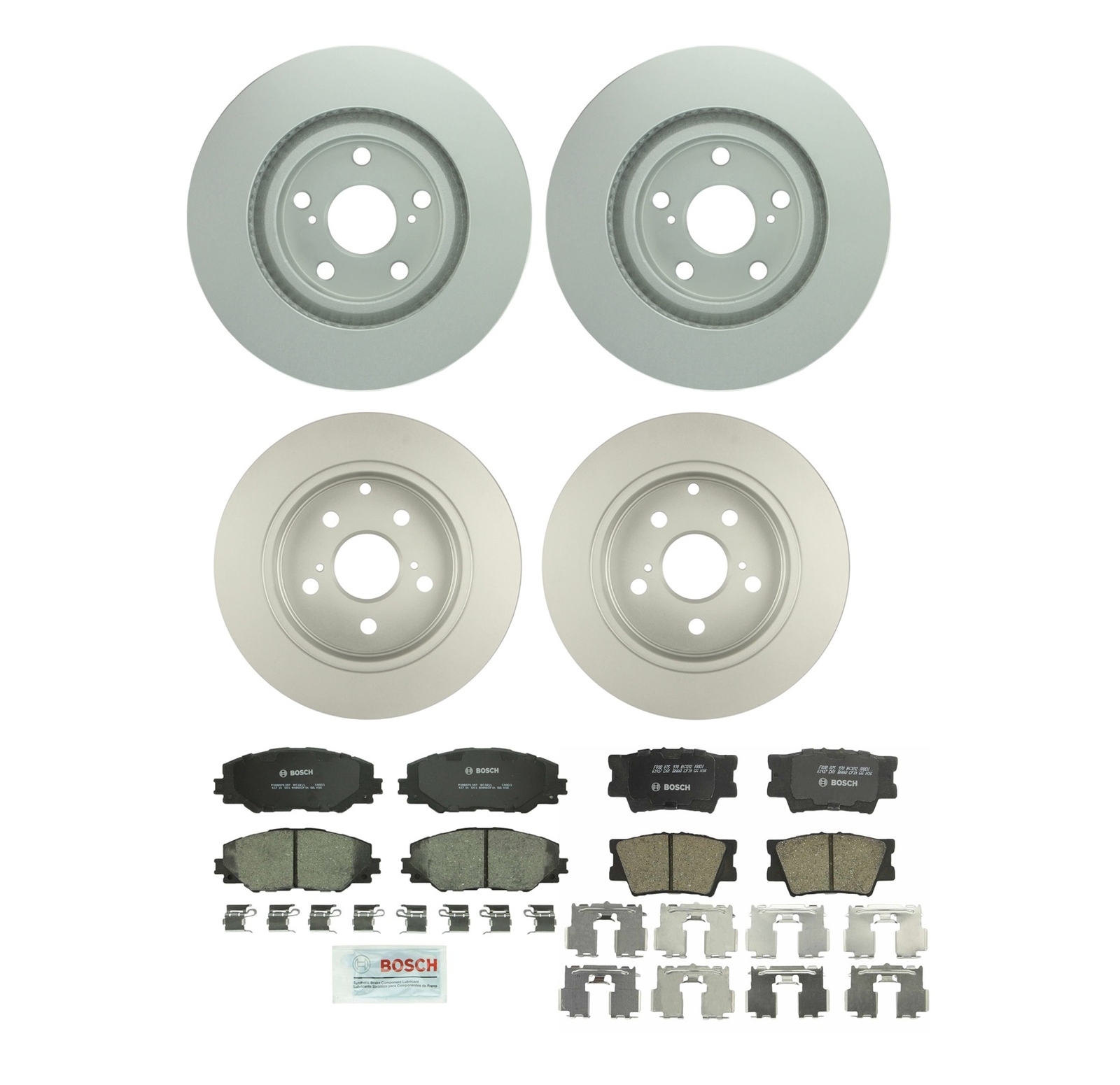 Bosch Front 296mm and Rear 281mm Brake Kit Disc Rotors Ceramic Pads For ...