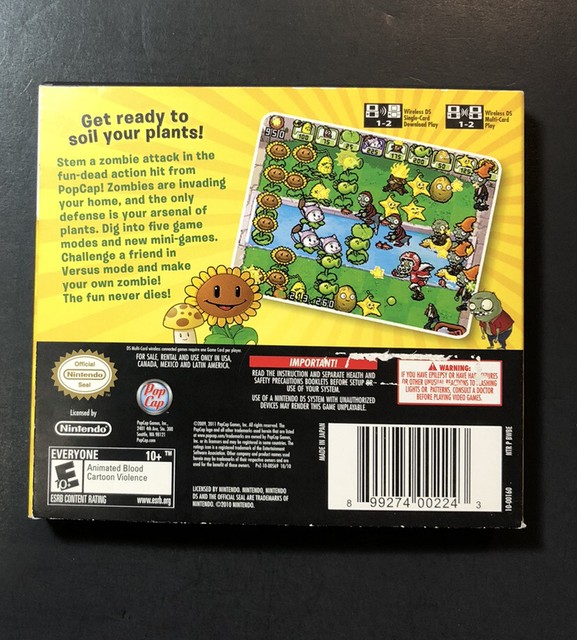 Plants VS Zombies Nintendo DS 3ds UK Game for sale online | eBay
