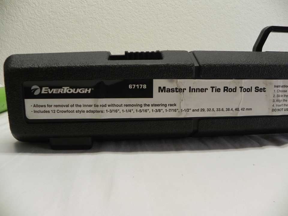 Evertough 67178 Master Inner Tie Rod Tool Set 12 Crowfeet Included | eBay