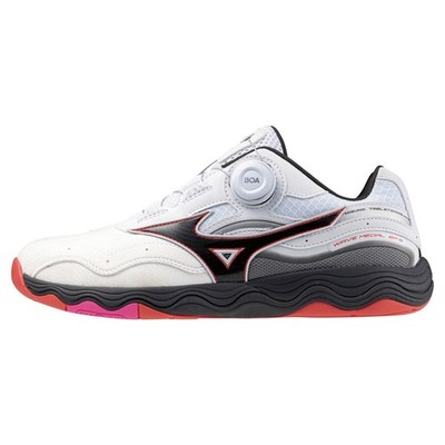 Mizuno WAVE MEDAL SP5 81GA2412 Table Tennis Shoes White Red NEW #173-5 ...