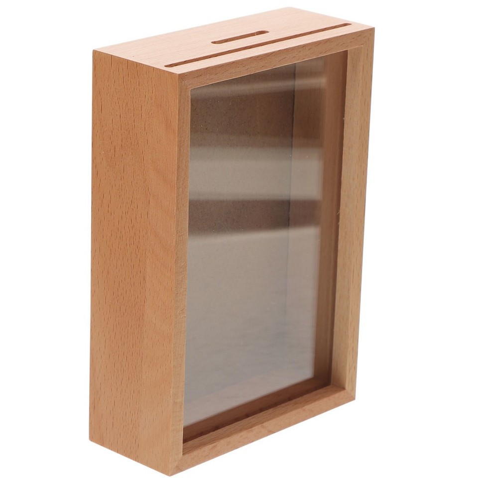 Money Bank Piggy Bank Wooden Picture Frame Piggy Bank Coin Storage Box ...