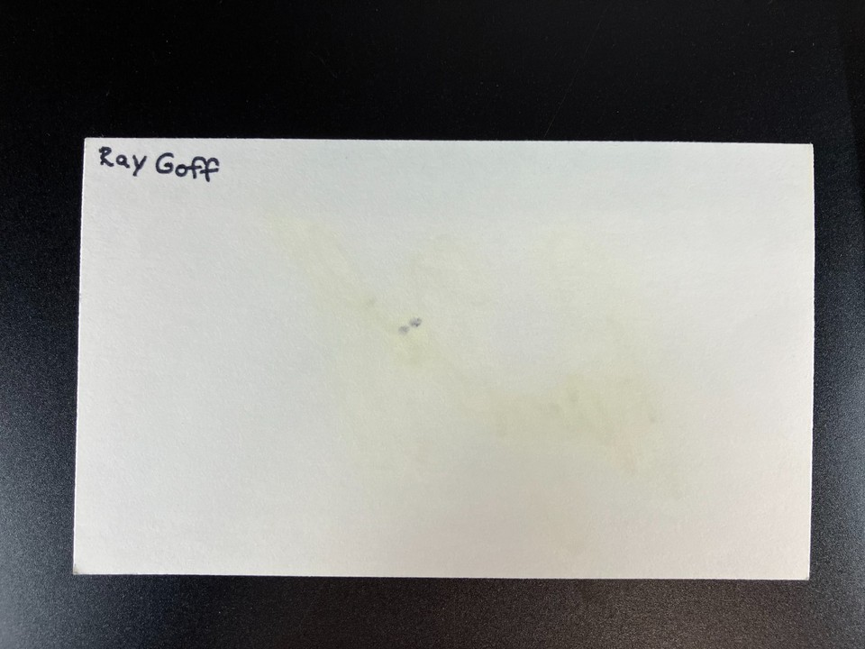 Ray Goff UGA Bulldogs 5" x 3" Index Card Autograph Auto Signed TTM Mail ...