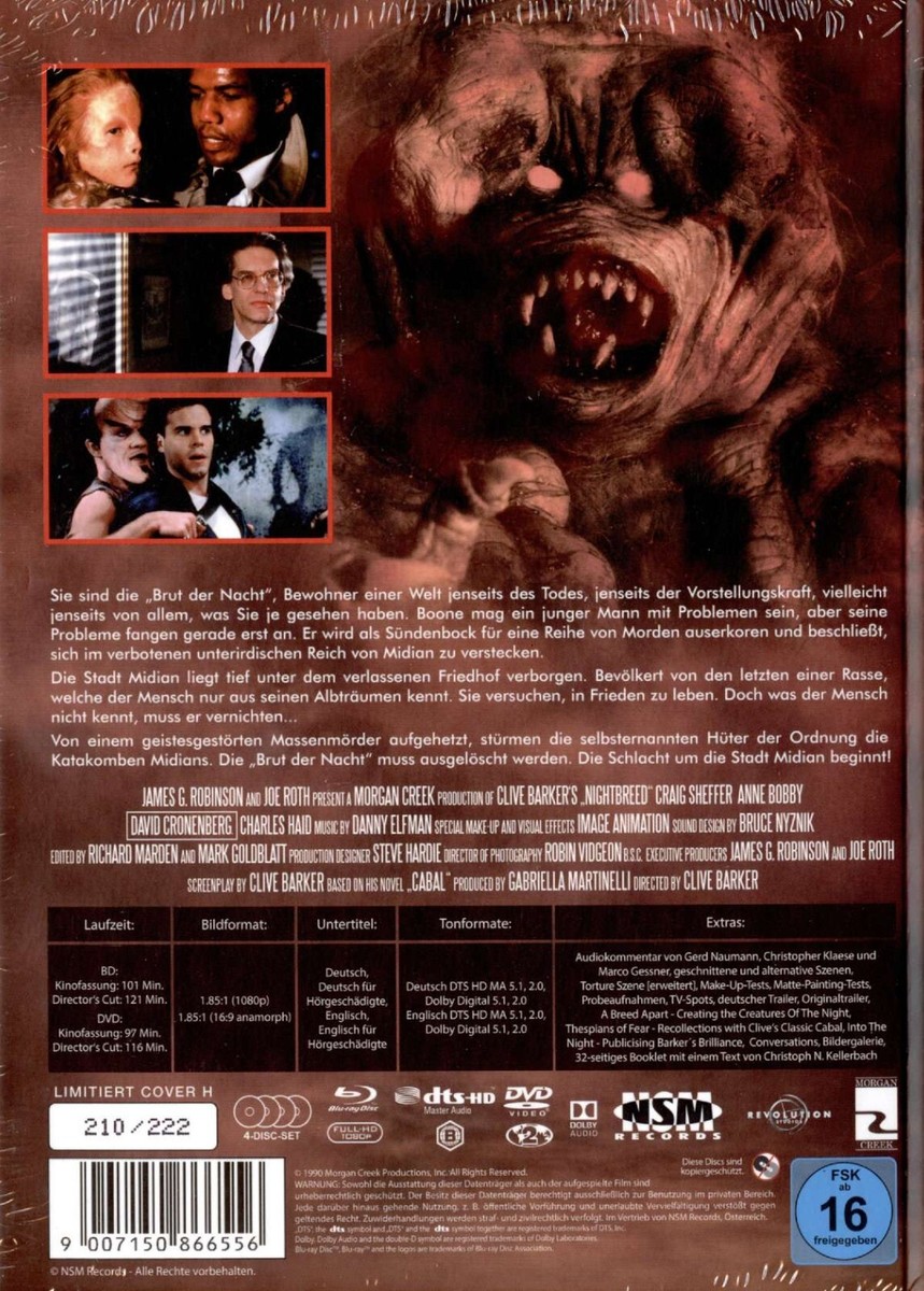 Nightbreed Directors Cut Poster Nightbreed 1990 Director S Cut Movie