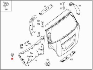 Genuine Trim Clip MERCEDES MERCEDES BBDC Cla Gla Glc Gle Sprinter ...