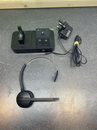 Jabra Pro 9400BS Wireless Bluetooth HEADSET + DOCKING BASE + PSU TESTED ...