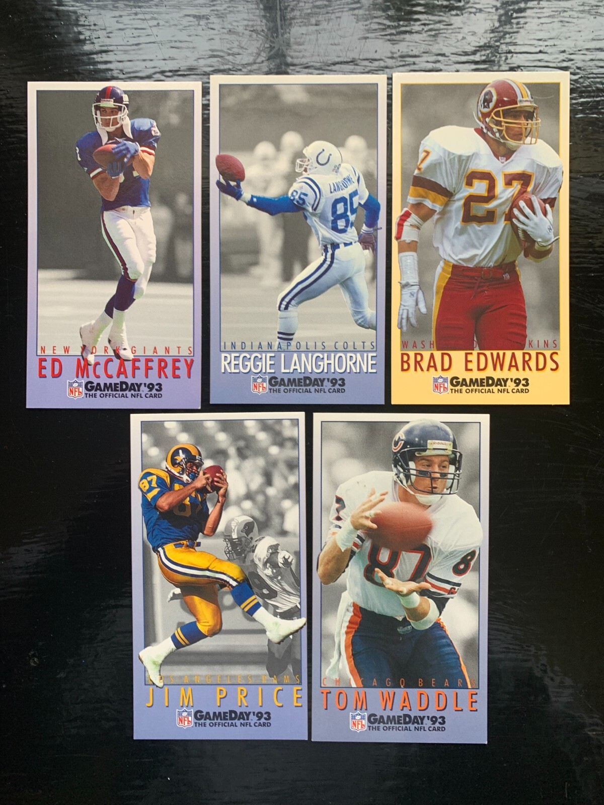 NFL Gameday oversized cards, Lot of 8 cards: 3 from 1992 and 5 from ...