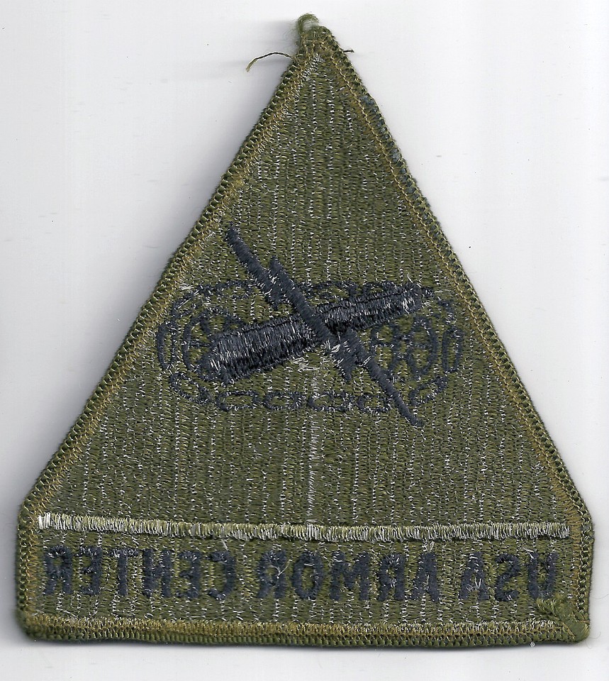 VIETNAM ERA ARMY USA ARMOR CENTER SUBDUED INSIGNIA PATCH MERROWED EDGE ...