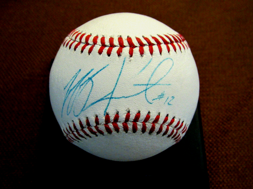 JEFF KENT # 12 NEW YORK METS GIANTS ROOKIE SIGNED AUTO OL BASEBALL JSA ...