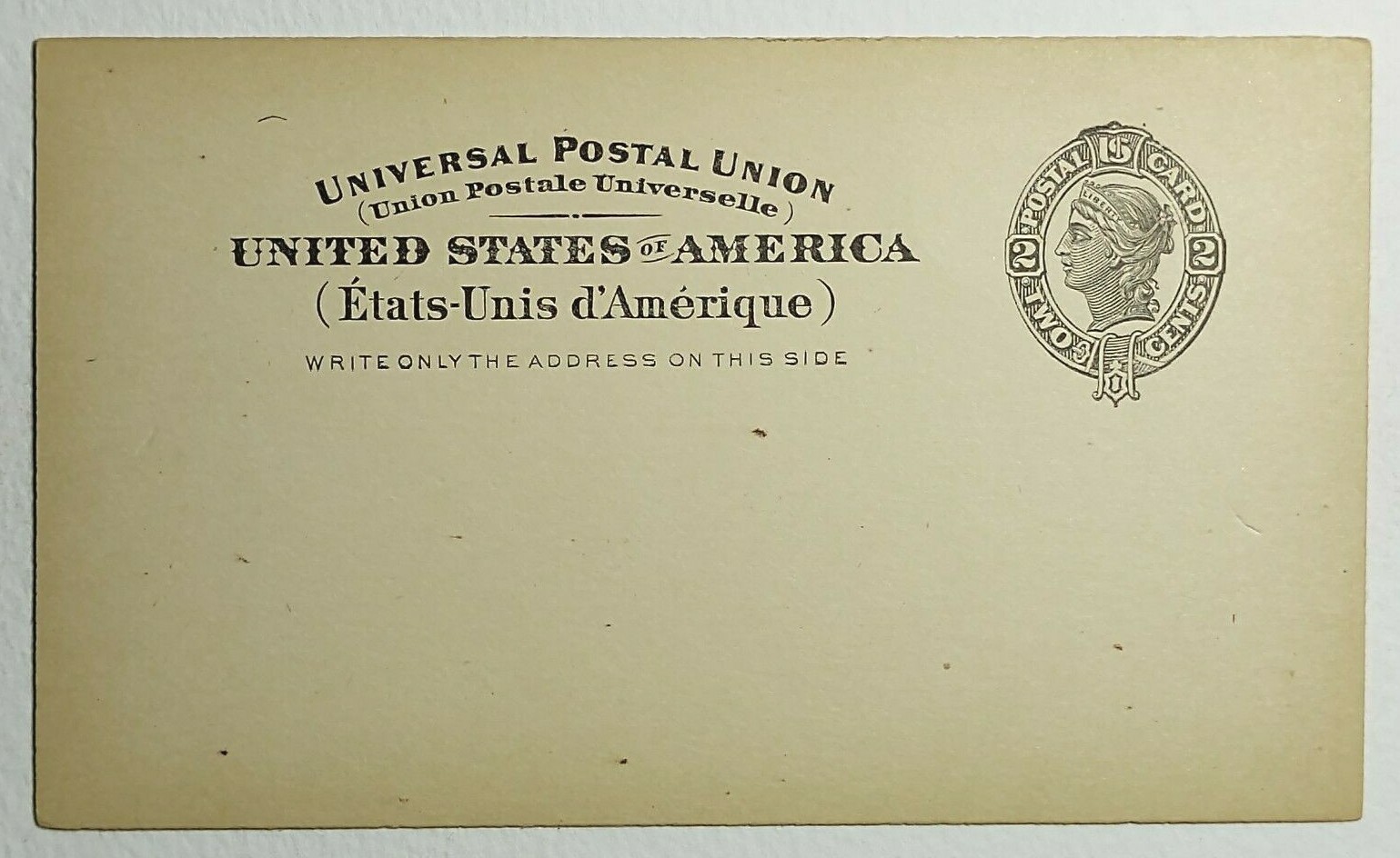 2c Liberty #UX16 UPU - Universal Postal Union Mint Postal Stationery ...