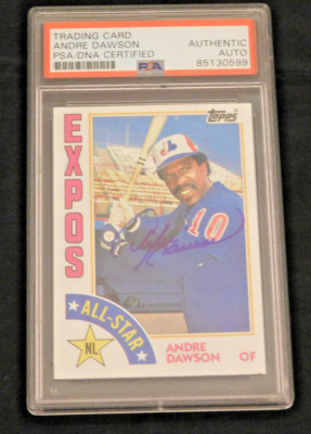 Andre Dawson Signed / Autographed 1984 Topps All Star Card #392 PSA ...