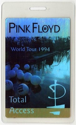 Pink Floyd 1994 Division Bell Tour holographic Foil Laminated Backstage ...