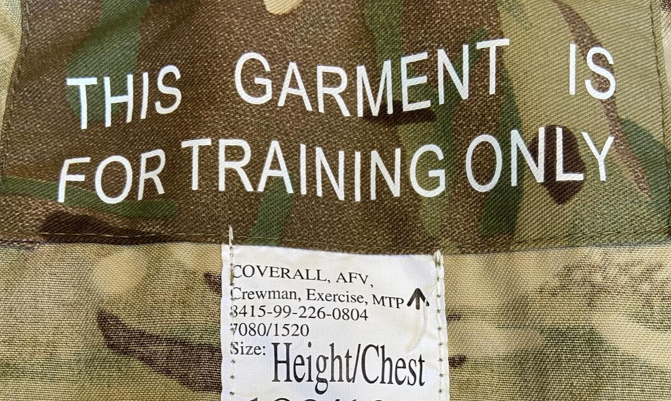 MTP Tank Suit AFV Coverall Crewman British Multi Terrain Pattern Camo ...