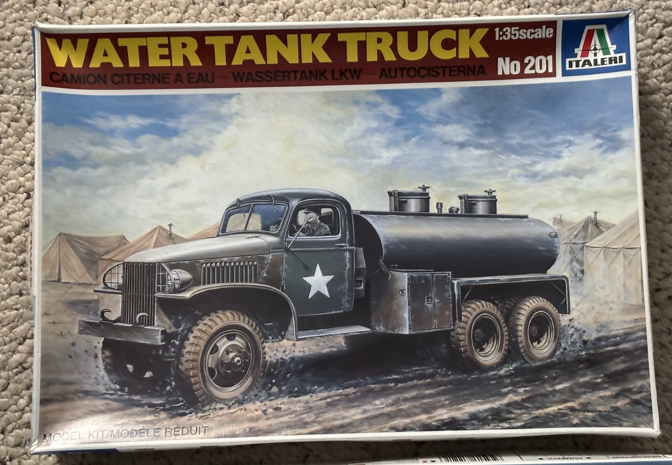 HELLER 1/35 GMC CCKW 353 ARMY TRUCK & ITALERI 1/35 GMC WATER TANK TRUCK ...
