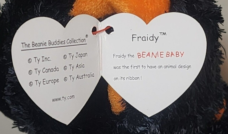 Ty Large Plush Beanie Buddy - FRAIDY the Black Cat 9.5" MWMTs Stuffed ...
