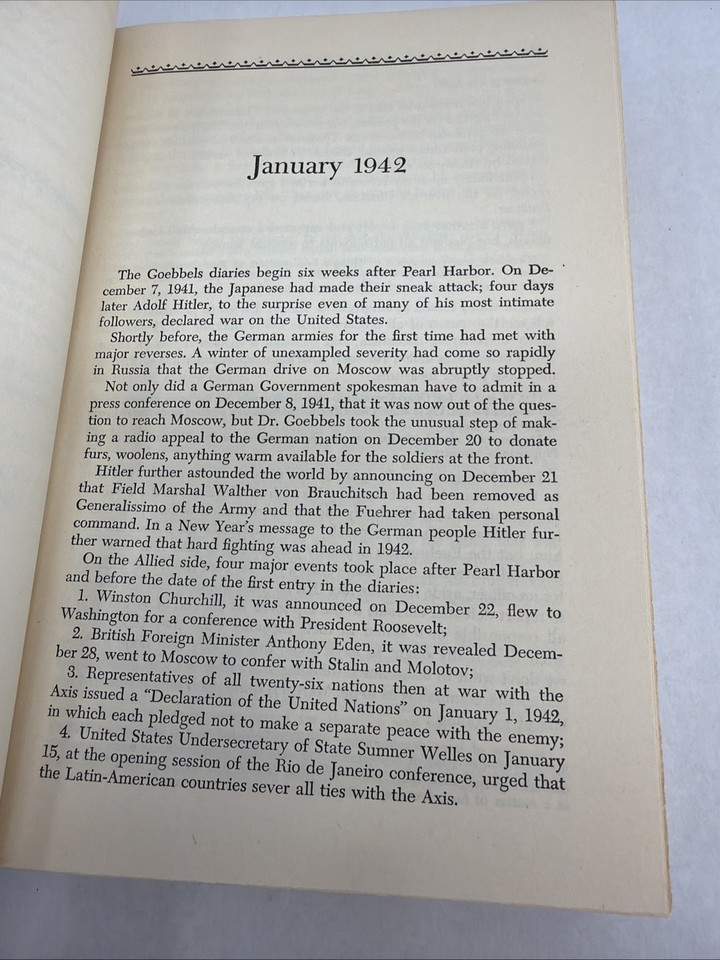 The Goebbels Diaries World War II Germany 1948 Book of the Month Club ...