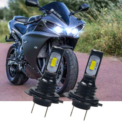 For Yamaha YZF R1 2007- 2020 - 2x H7 White 6000K LED Headlight Bulbs ...