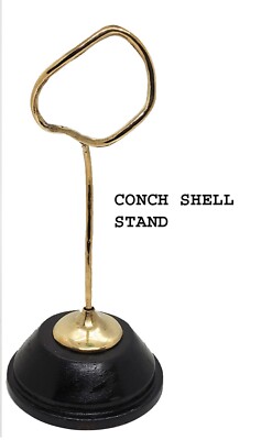 one pcs of Conch shell display stand Conch Shell Brass Stand wooden ...