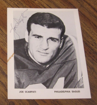 Joe Scarpati Autographed Signed 4.5X5.5 Photo NFL Football Philadelphia ...