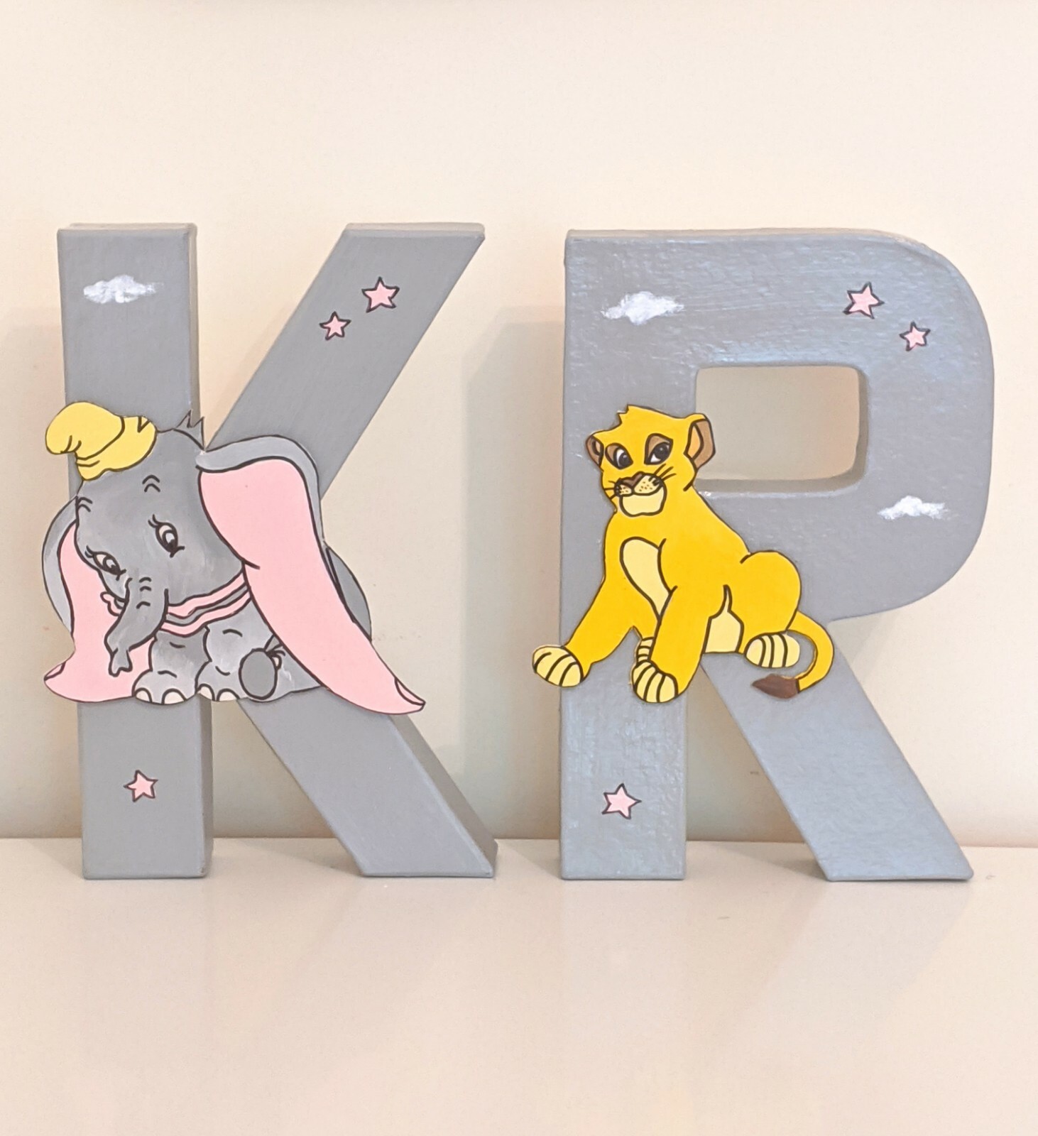 Per letter*Dumbo Simba lion king Letters Baby Nursery Decor Children’s ...