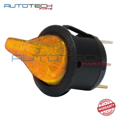 SWITCH TOGGLE 16AMP @ 12V 2 POSITION OFF, ON SPST AMBER ILLUMINATION 3 ...